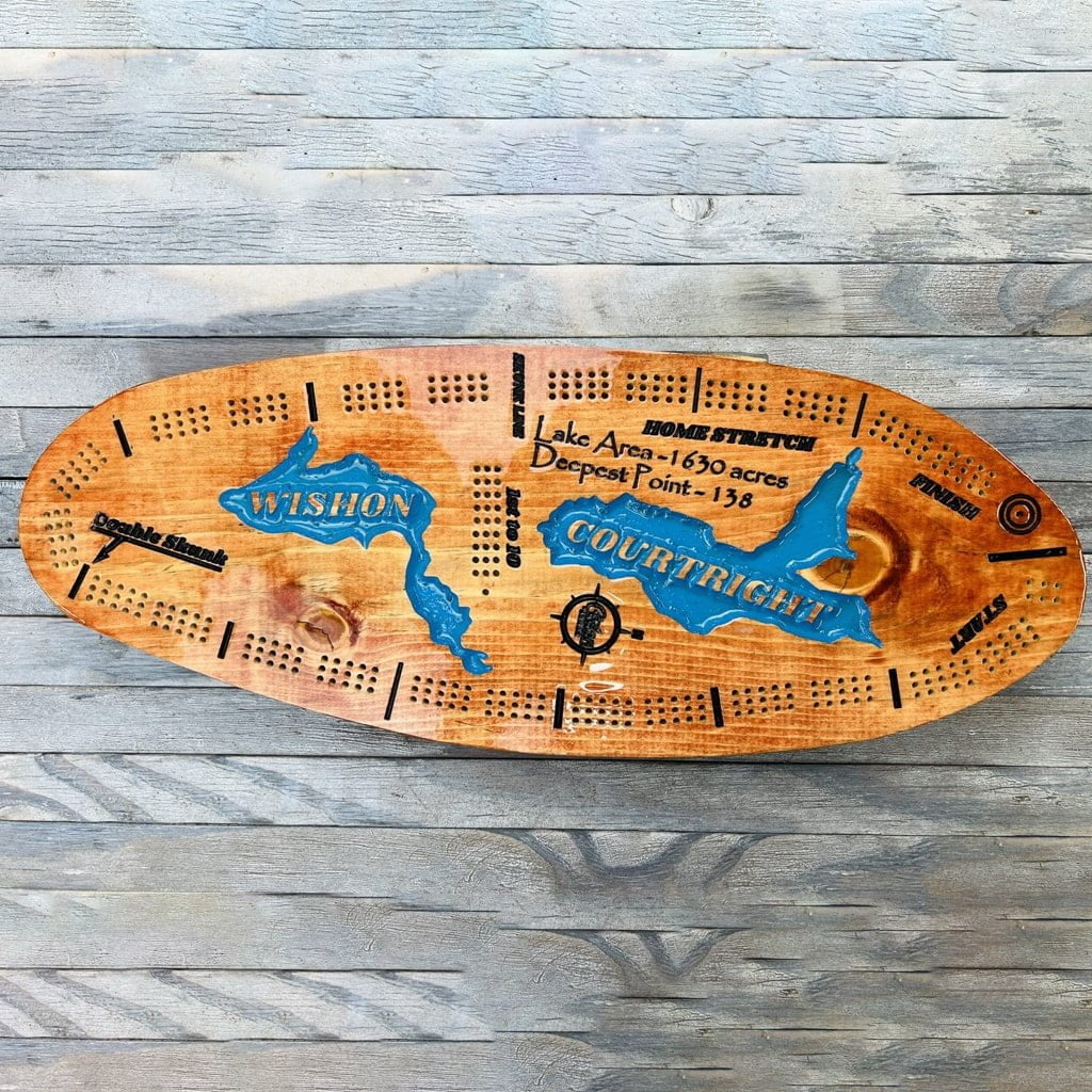 Lake Cribbage Boards | Custom Unique Cribbage Boards