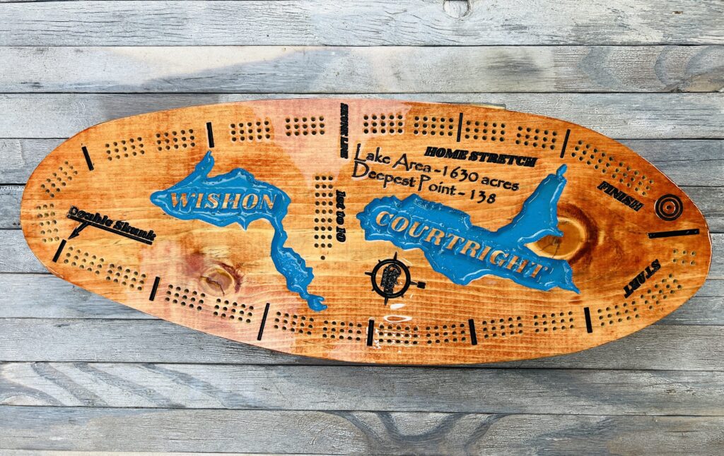 Custom Lake Unique Cribbage Boards - Cedar Sense