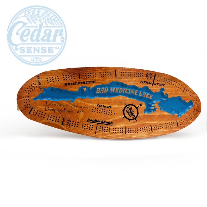 Custom Lake Unique Cribbage Boards - Cedar Sense Wooden Products