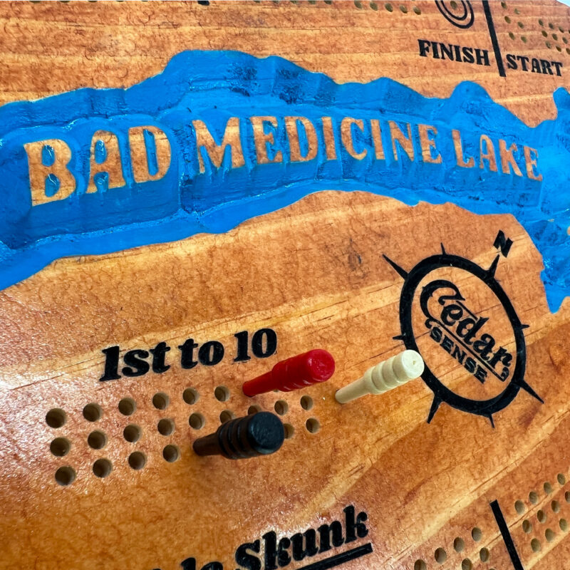 Custom Lake Unique Cribbage Boards - Cedar Sense Wooden Products