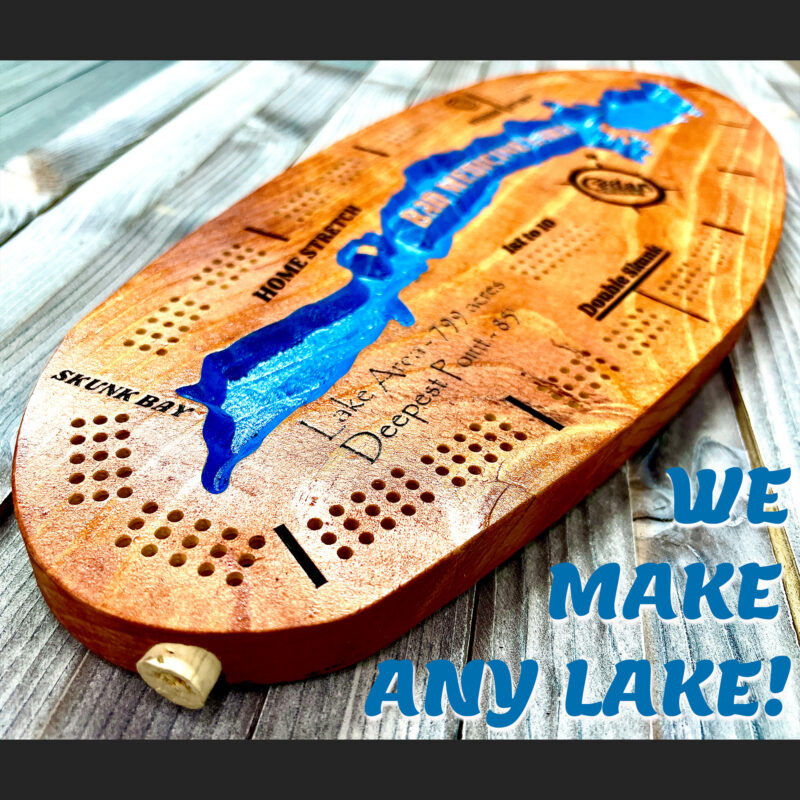 Custom Lake Unique Cribbage Boards - Cedar Sense