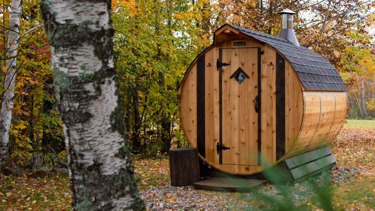 4 Person Cedar Barrel Sauna | 6' x 6' | Best Sauna For Home - Cedar ...