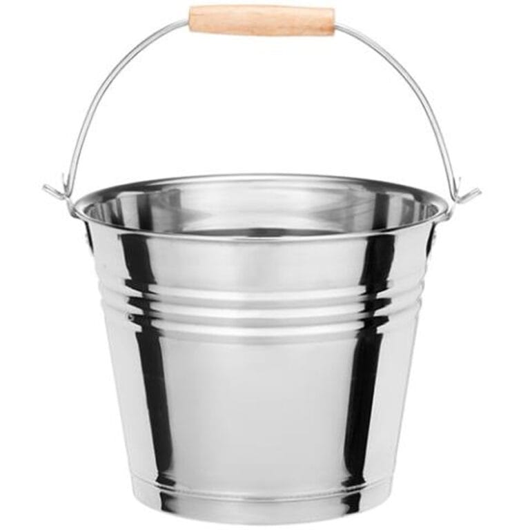 Sauna Bucket | Steel | Curved Wooden Handle - Cedar Sense Premium ...